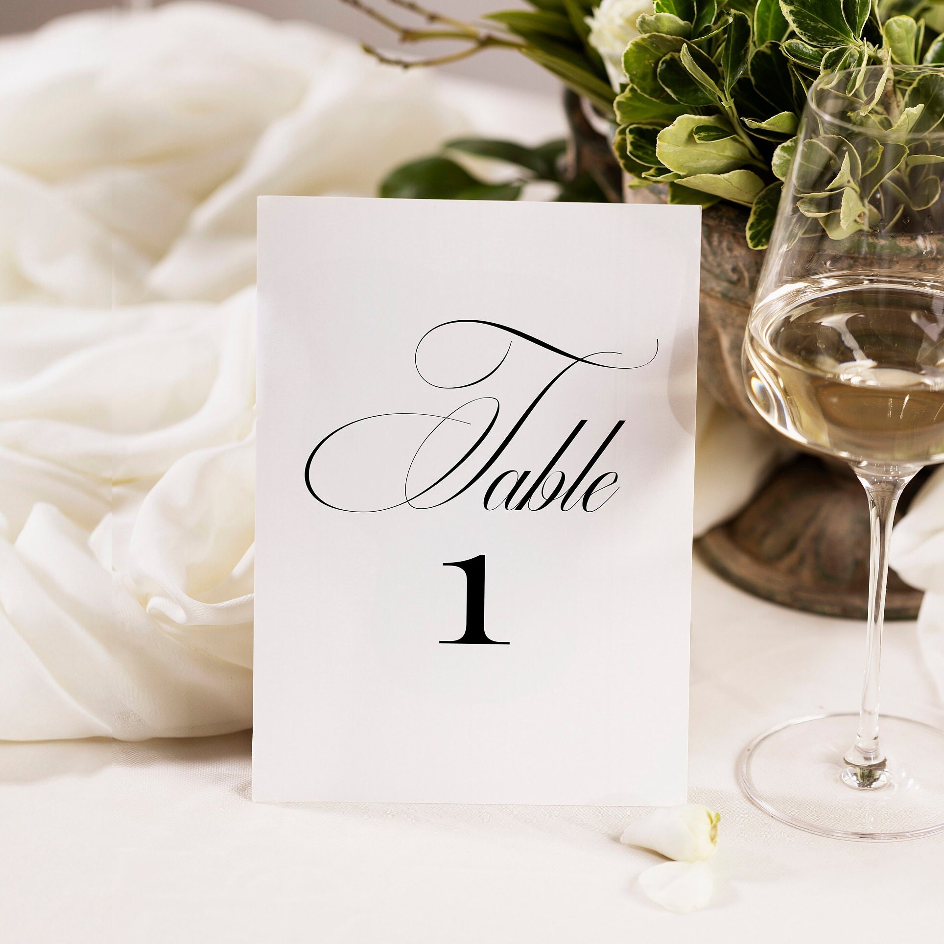 PRINTABLE Table Numbers, Elegant, Chic, Bridal Showers, Rehearsal ...