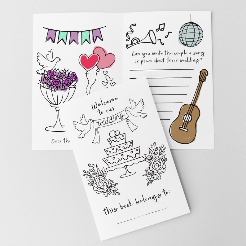 PRINTABLE Kids Wedding Activity Booklet, Reception, Fun, Children ...