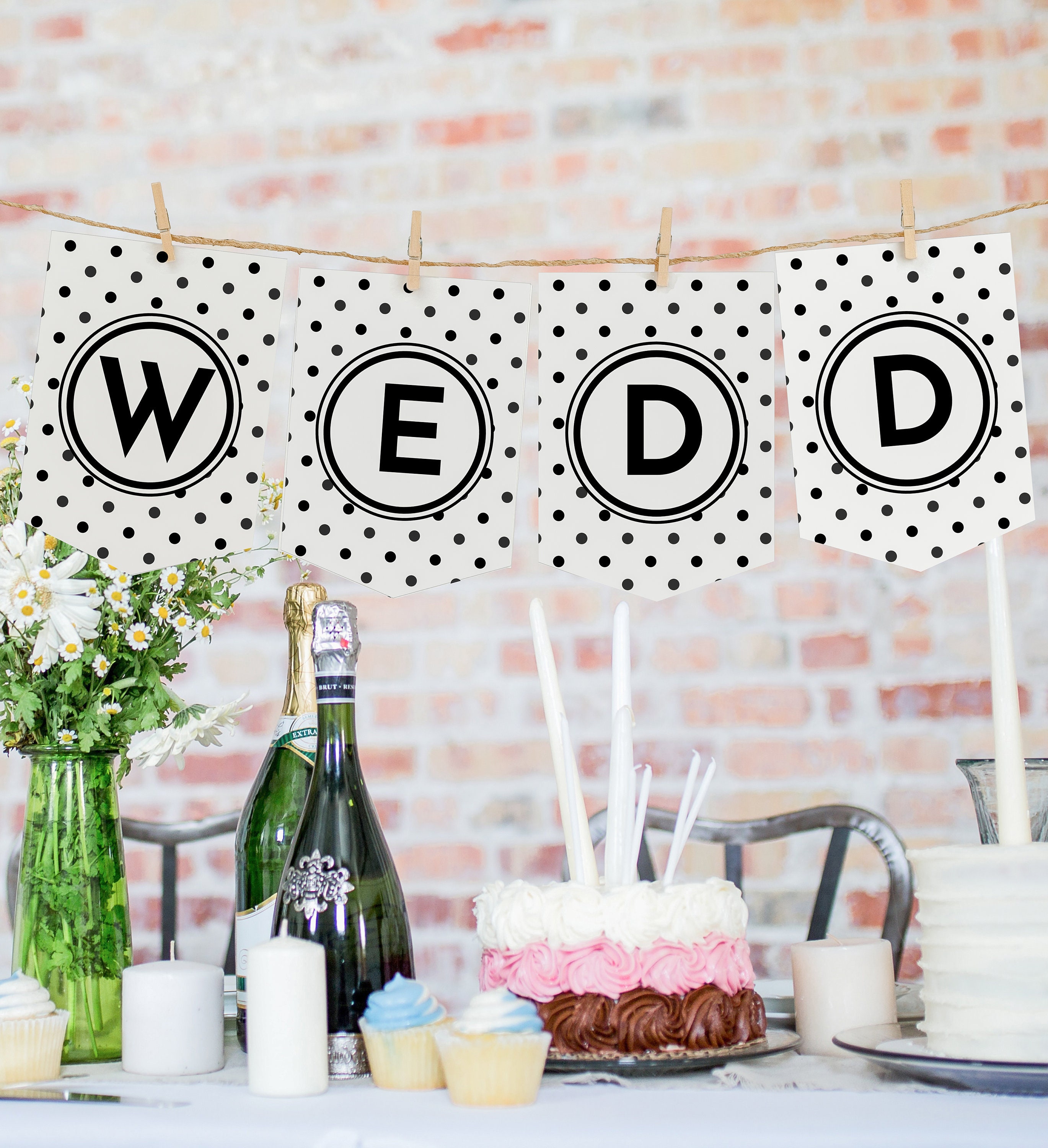 PRINTABLE Alphabet Number Banner Bunting A-Z & 0-9 Polka - Etsy