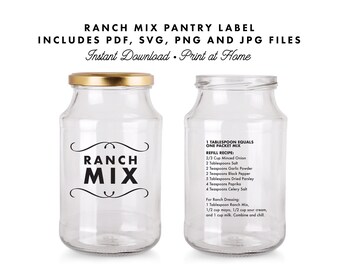 PRINTABLE Taco Seasoning Mix Label, Print at Home, Pantry Organization ...