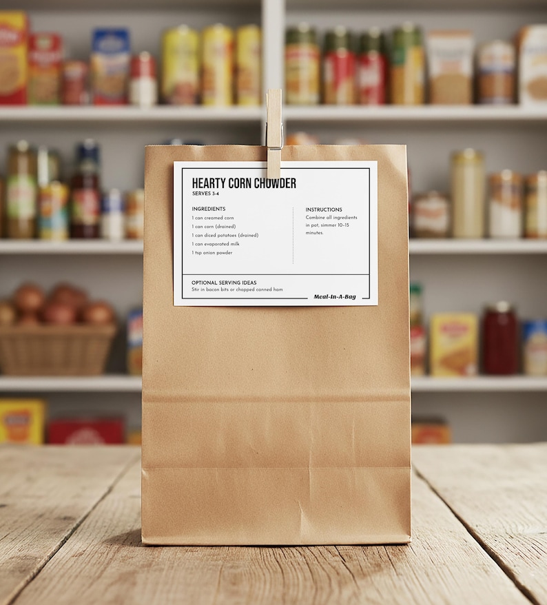 Meal in a Bag Kit | 4 Easy Shelf-stable Recipes | 5-6 Ingredients ...