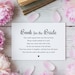 Advice for the Bride Library Card Printable: Literary Bridal Shower ...