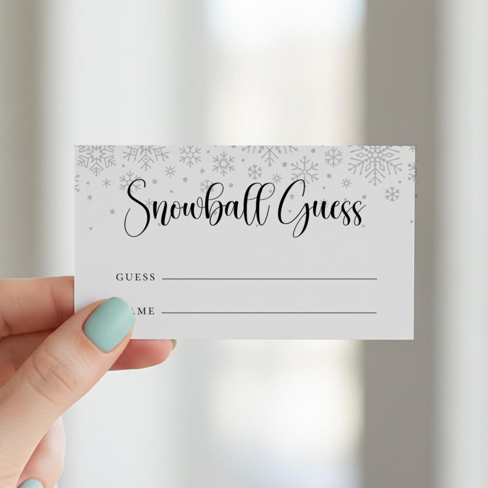 Snowball Guessing Game, Winter Bridal Shower, Snow in Love, 8x10 Sign ...