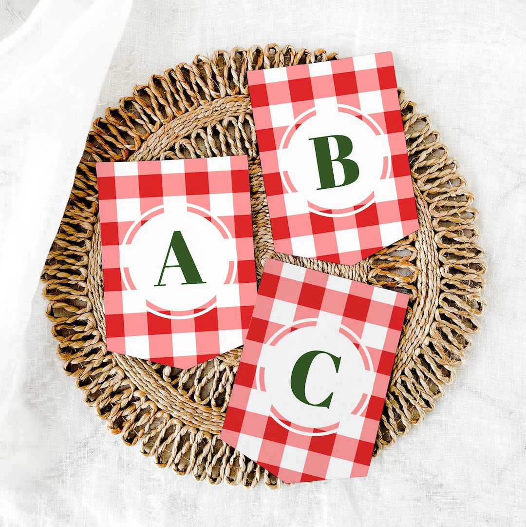 PRINTABLE Letter Number Banner Christmas A-Z & 0-9 Winter - Etsy