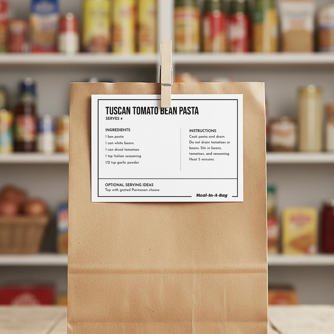 Meal in a Bag Kit | 4 Easy Shelf-stable Recipes | 5-6 Ingredients ...