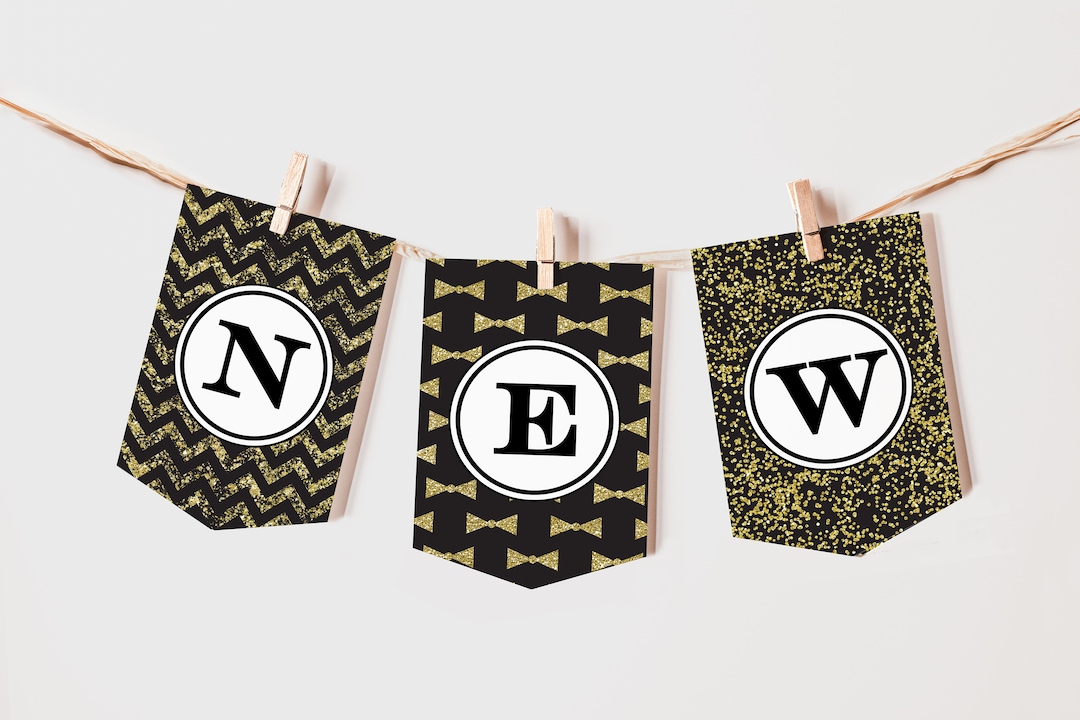 PRINTABLE Happy New Years Party Banner Printable Party - Etsy