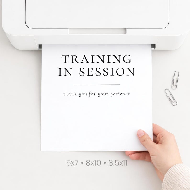 Training in Session Sign Printable, Corporate Office or Small Business ...