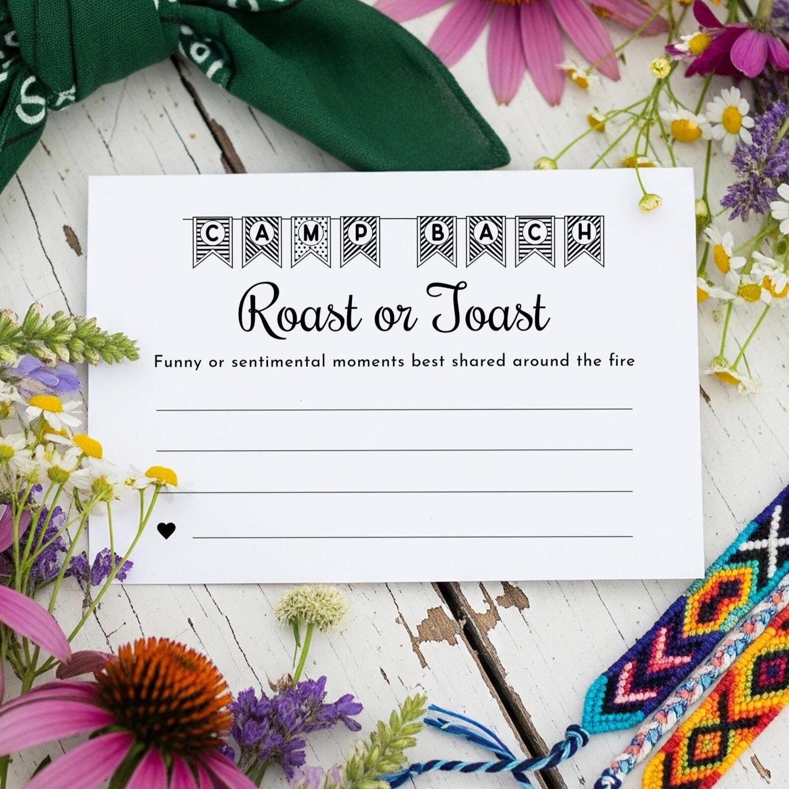 Camp Bachelorette Roast or Toast Cards: Funny Bachelorette Party Game ...