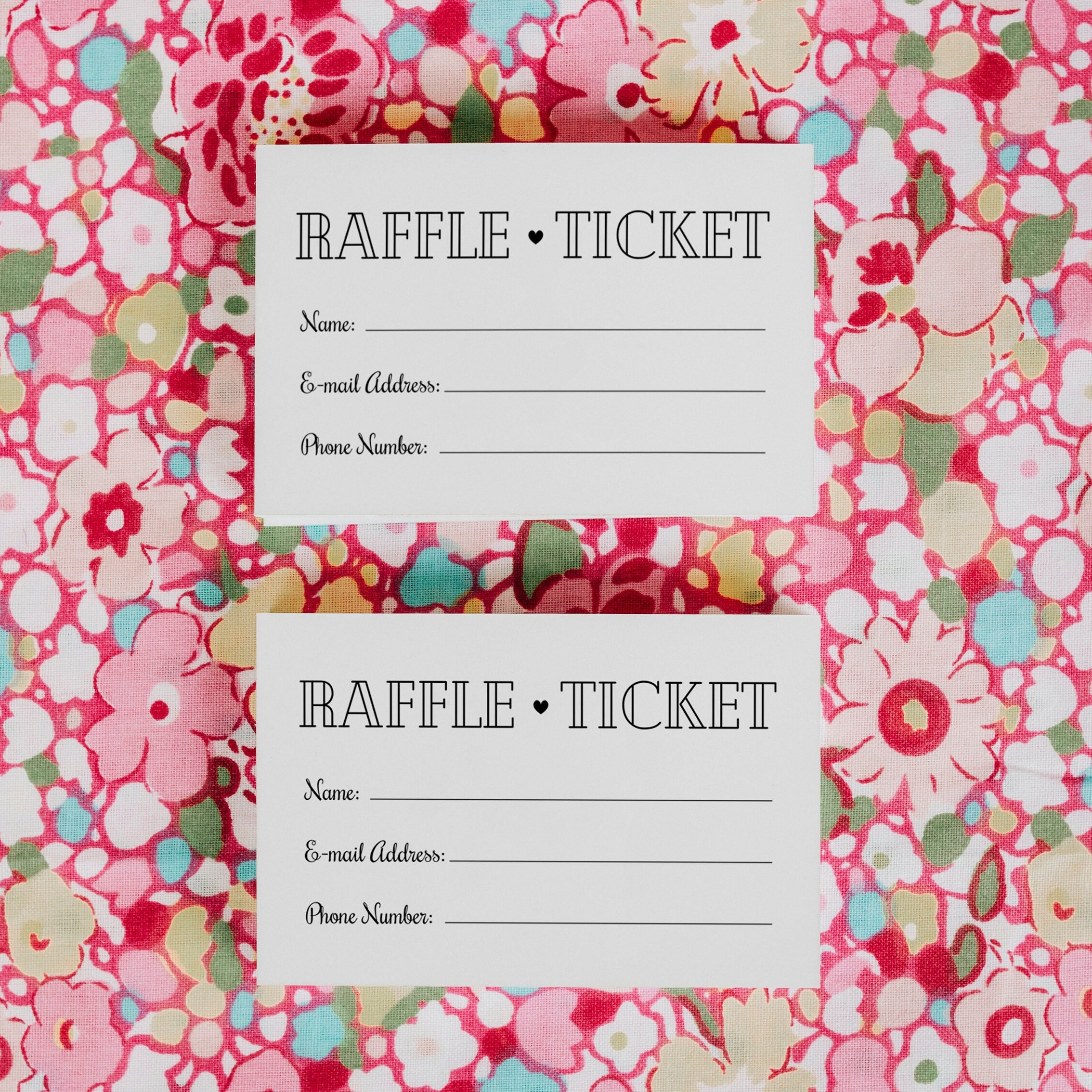 PRINTABLE Raffle Tickets, DIY Draw Entry Ticket, Enter to Win Contest ...