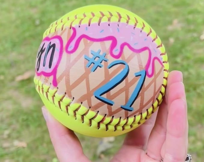 Hand Painted Personalized Softball Gifts - Etsy