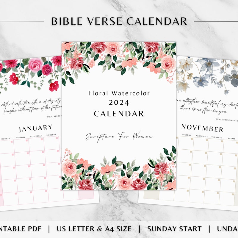 Bible Verse Calendar - Etsy