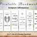 Printable Bible Verse Bookmarks for Women Scripture Quote Affirmations ...