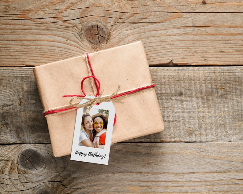 Personalized Photo Gift Tags | Custom Labels | Printable Hang Tag | DIY ...