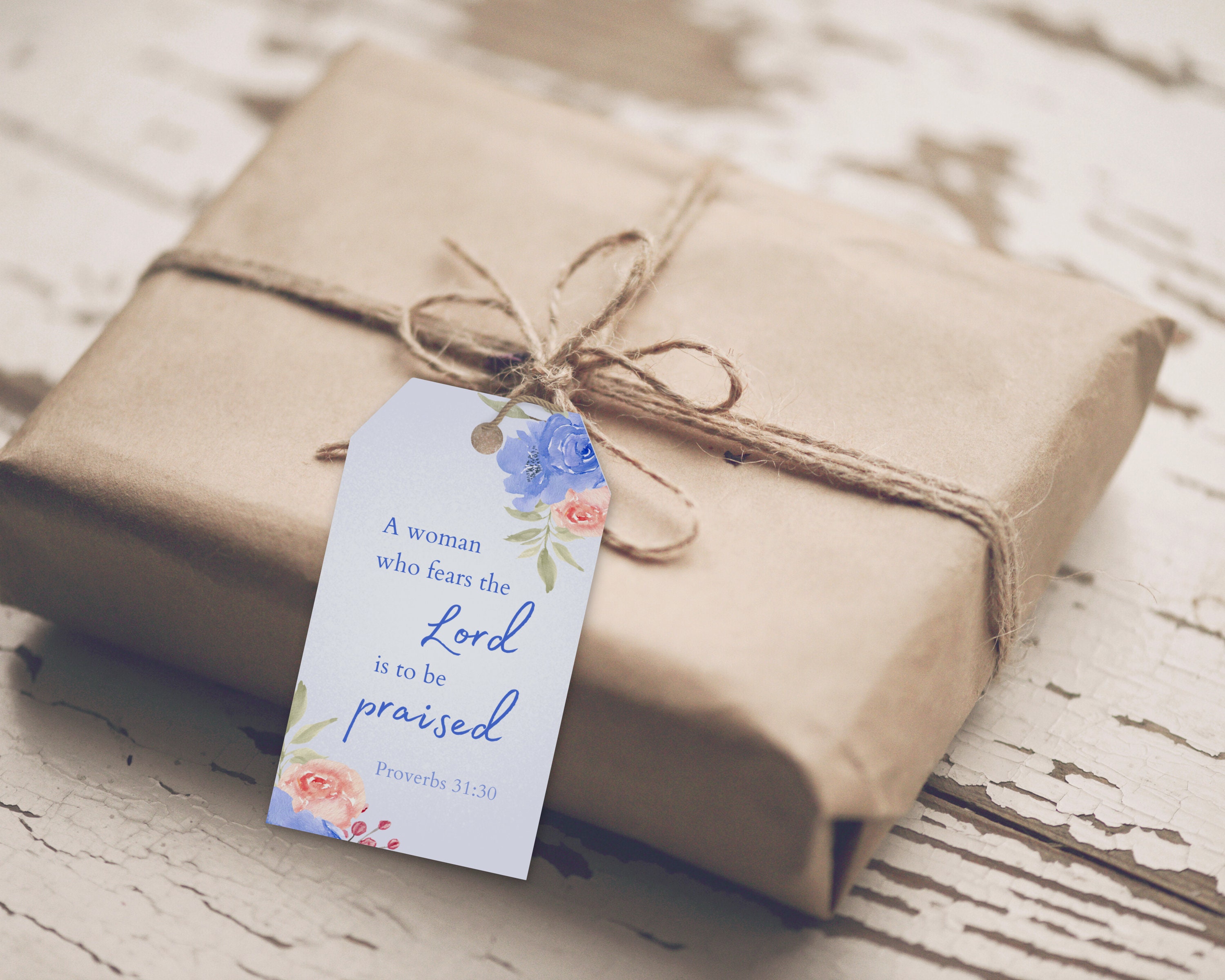 Printable Bible Verse Gift Tags for Women | Inspirational Scripture ...