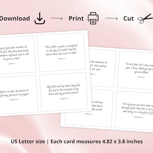 50 Bible Verse Cards | Printable Scripture Quotes | Minimalist Memory ...