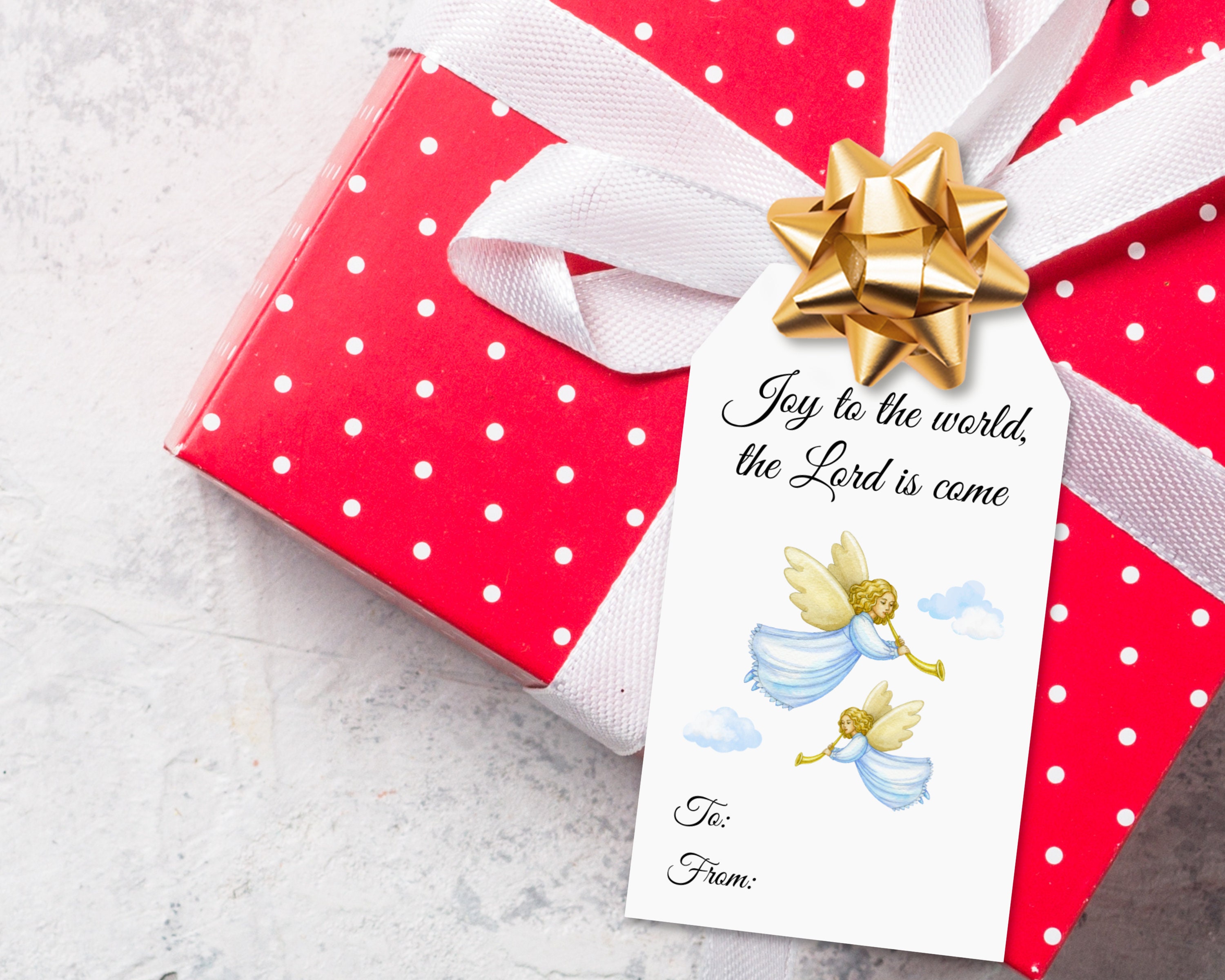 Printable Christmas Gift Tags | Nativity Bible Verse Labels | DIY ...