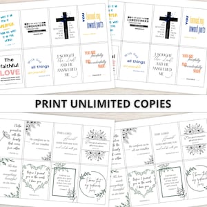 Bible Verse Affirmation Cards | Printable Scripture Quote Flash Cards ...