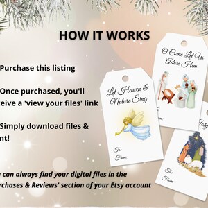 Printable Christmas Gift Tags | Nativity Bible Verse Labels | DIY ...