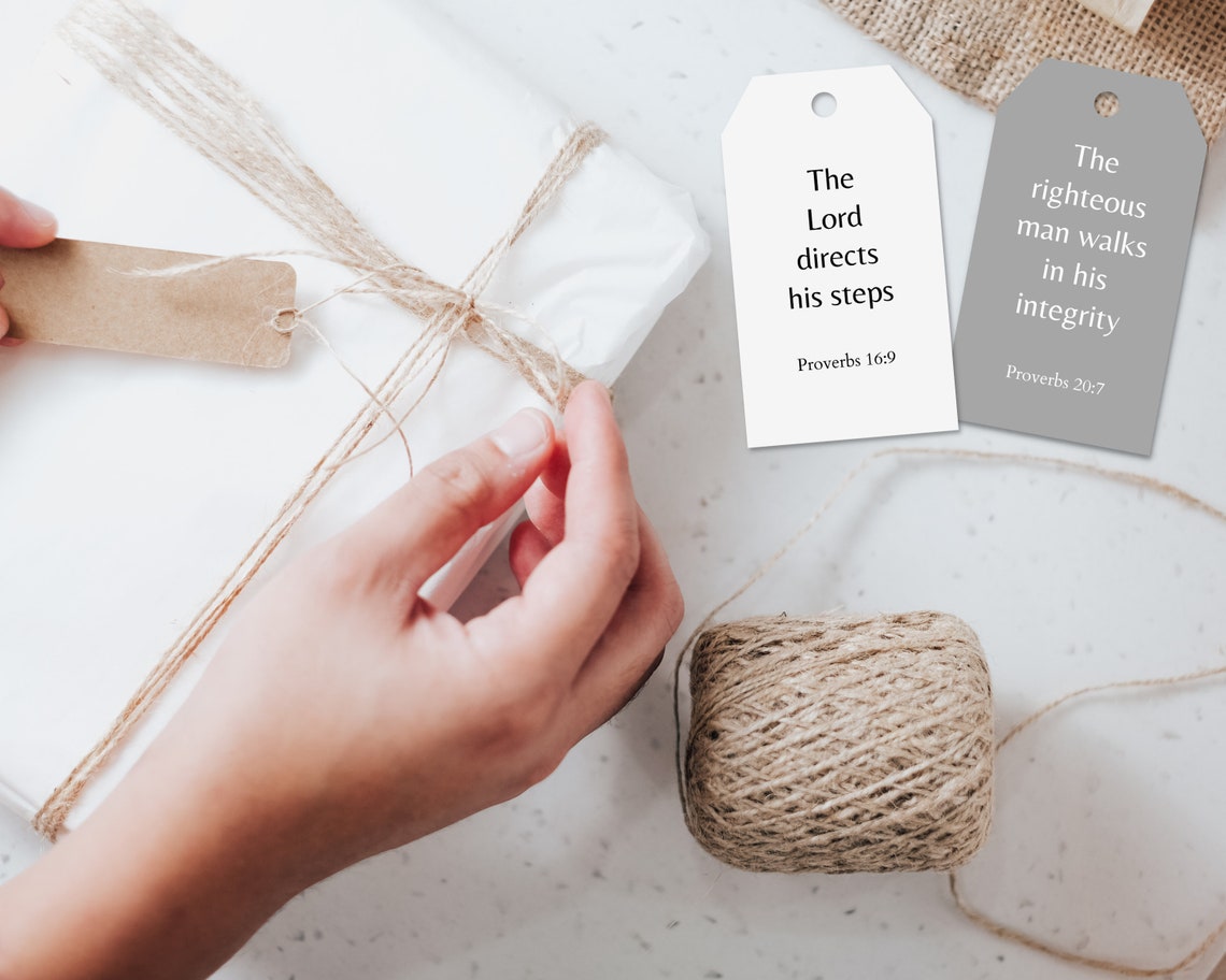 Printable Bible Verse Gift Tags for Men Christian Scripture Tags for ...