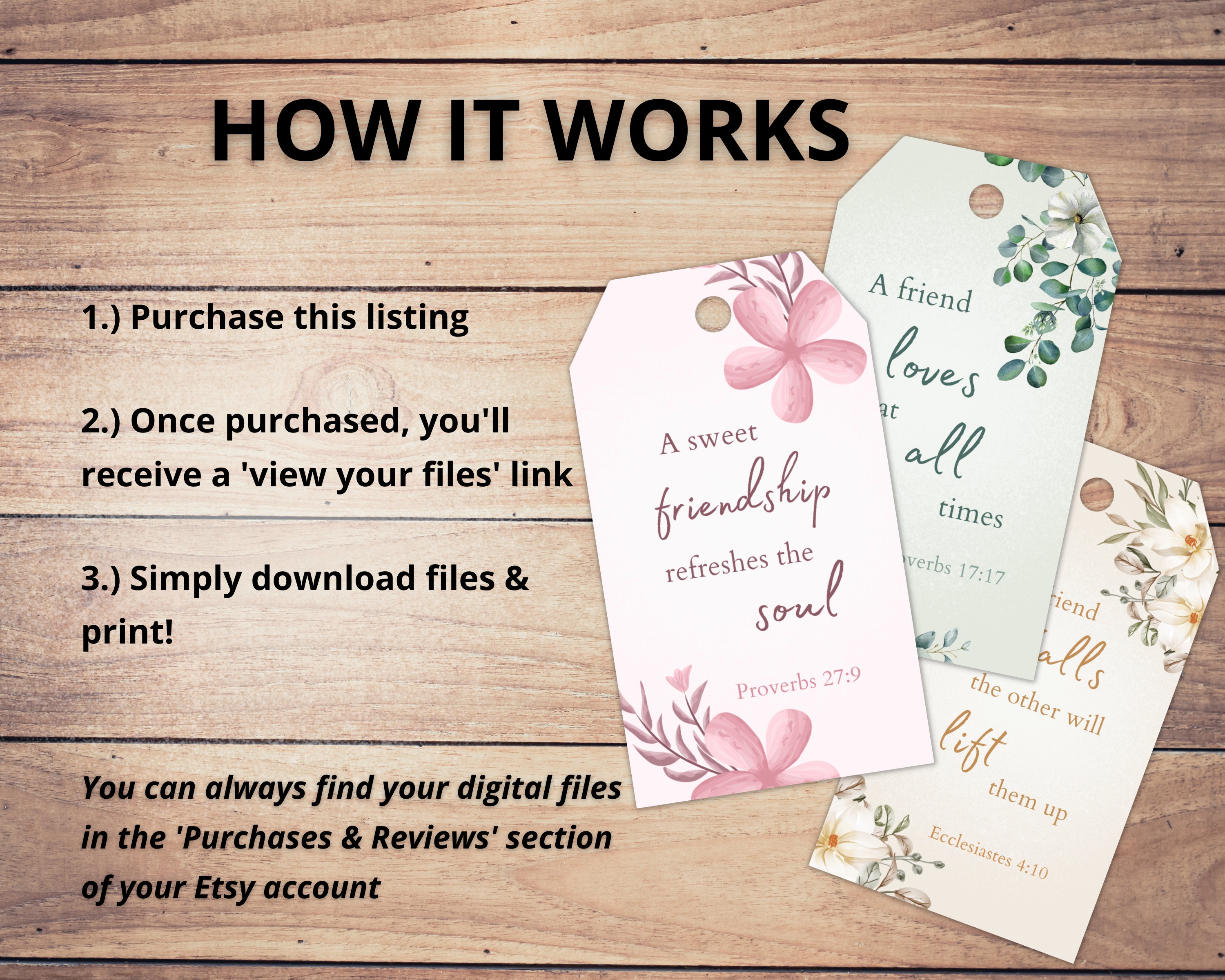 Printable Bible Verse Friendship Gift Tags | Scripture Quotes for Women ...