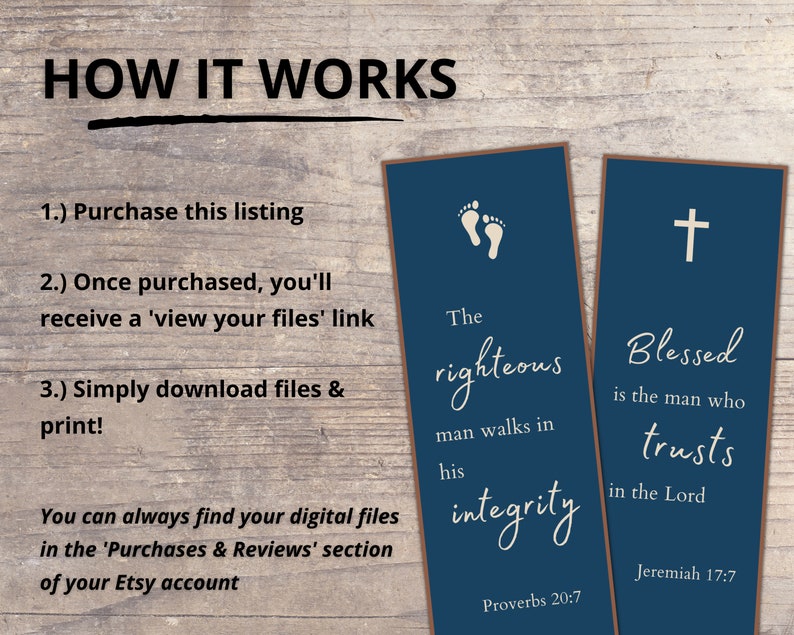 Printable Bible Verse Bookmarks for Men & Boys | Christian Gift for Dad ...
