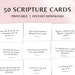 50 Bible Verse Cards Printable Scripture Quotes Minimalist Memory Verse ...