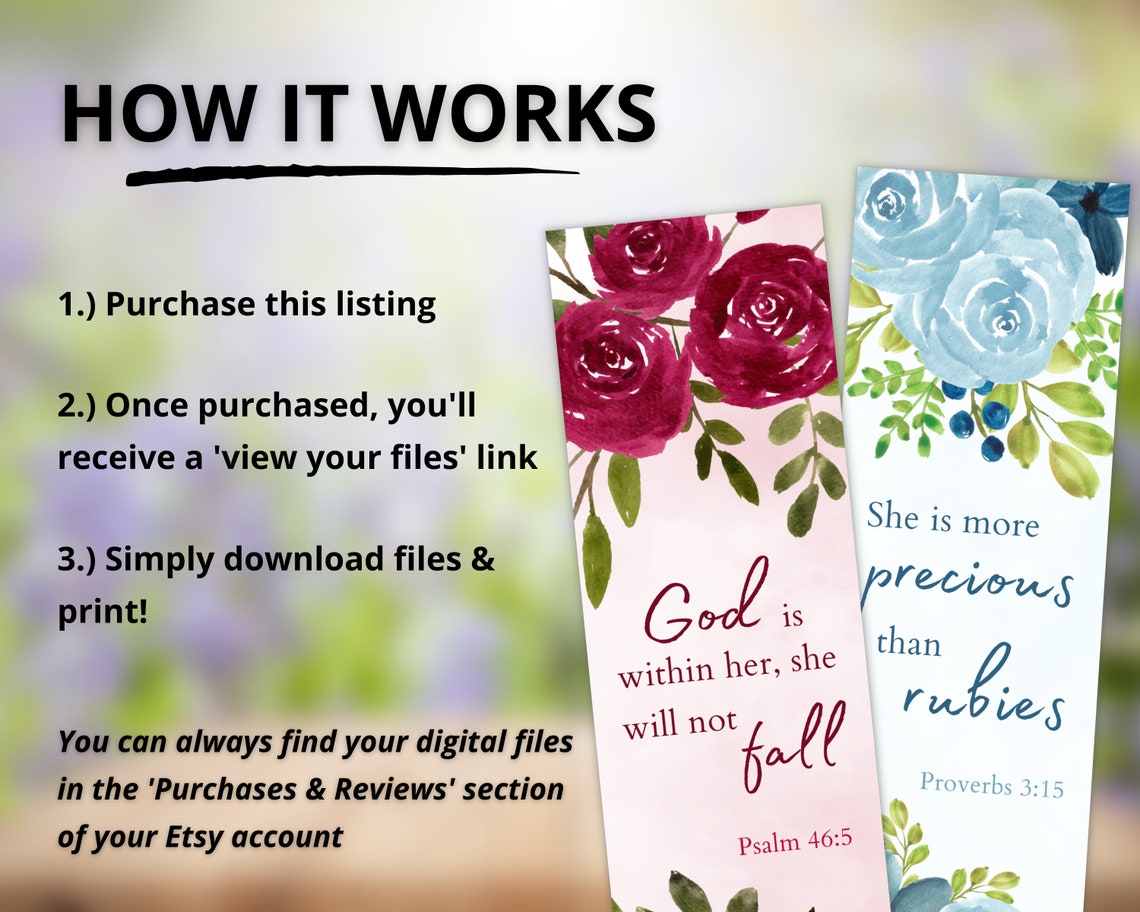 Printable Bible Verse Bookmarks | Inspirational Scripture Quotes for ...