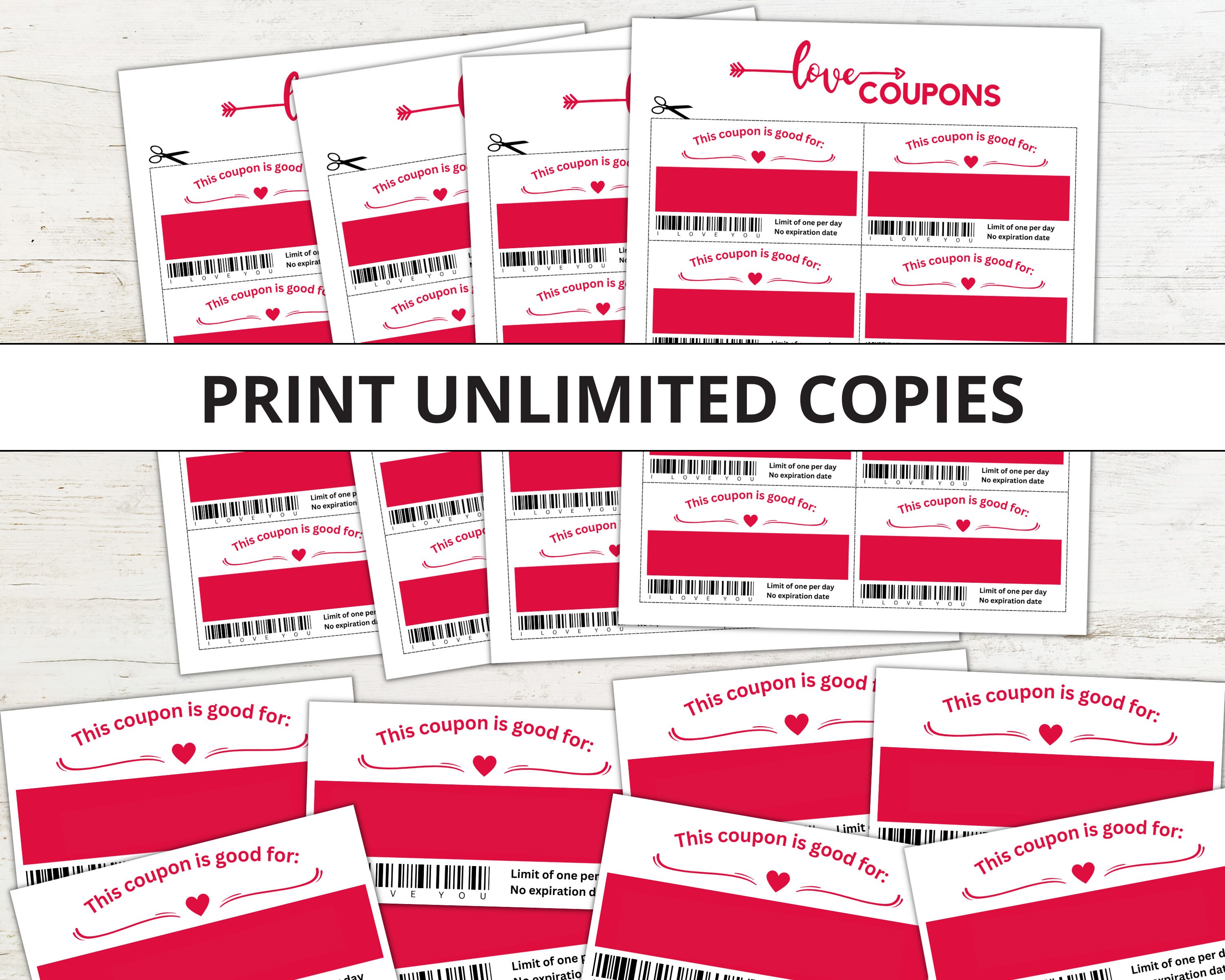 Printable Love Coupons | Custom Gift Vouchers | Personalized Gift for ...