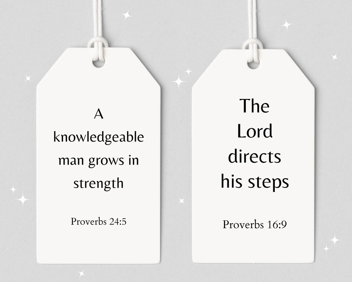 Printable Bible Verse Gift Tags for Men Christian Scripture Tags for ...