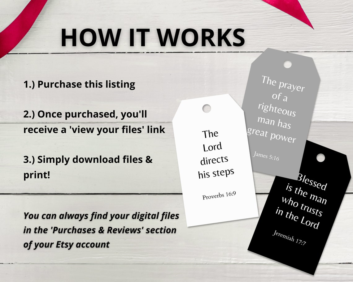 Printable Bible Verse Gift Tags for Men Christian Scripture Tags for ...