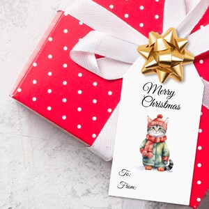 Cute Christmas Animal Gift Tags | Printable Watercolor Pet Labels | DIY ...