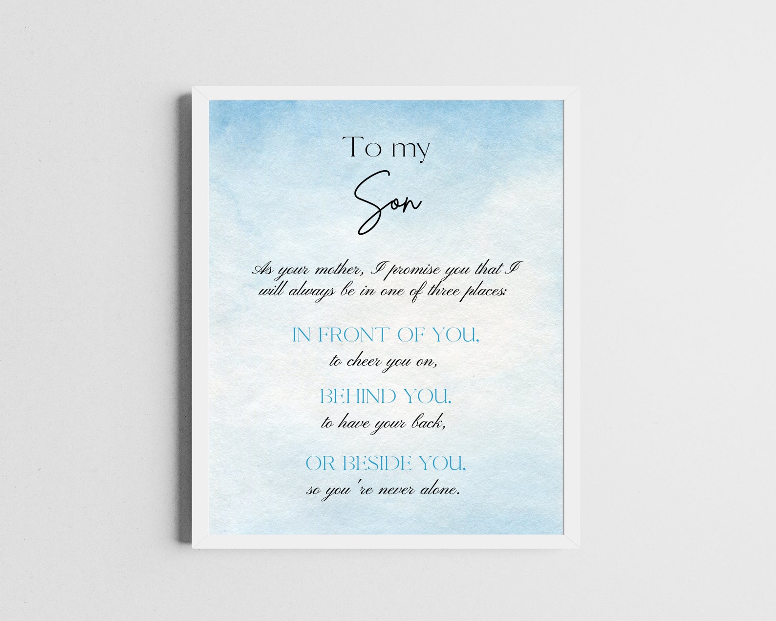 Printable Poem for Son | Card From Mom | Gift to My Son | A Mother's ...