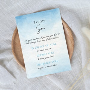 Printable Poem for Son | Card From Mom | Gift to My Son | A Mother's ...