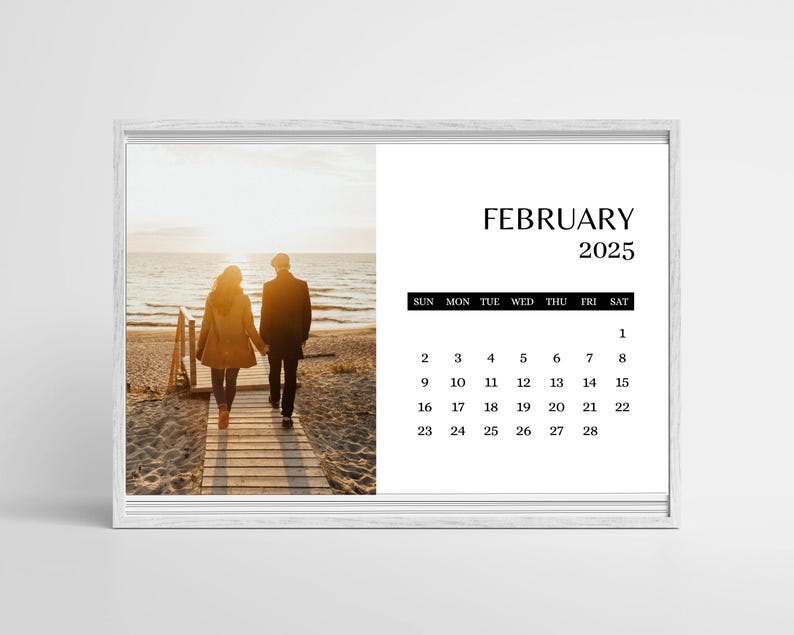 2025 Custom Photo Desk Calendar | Printable DIY Gift | Personalized ...