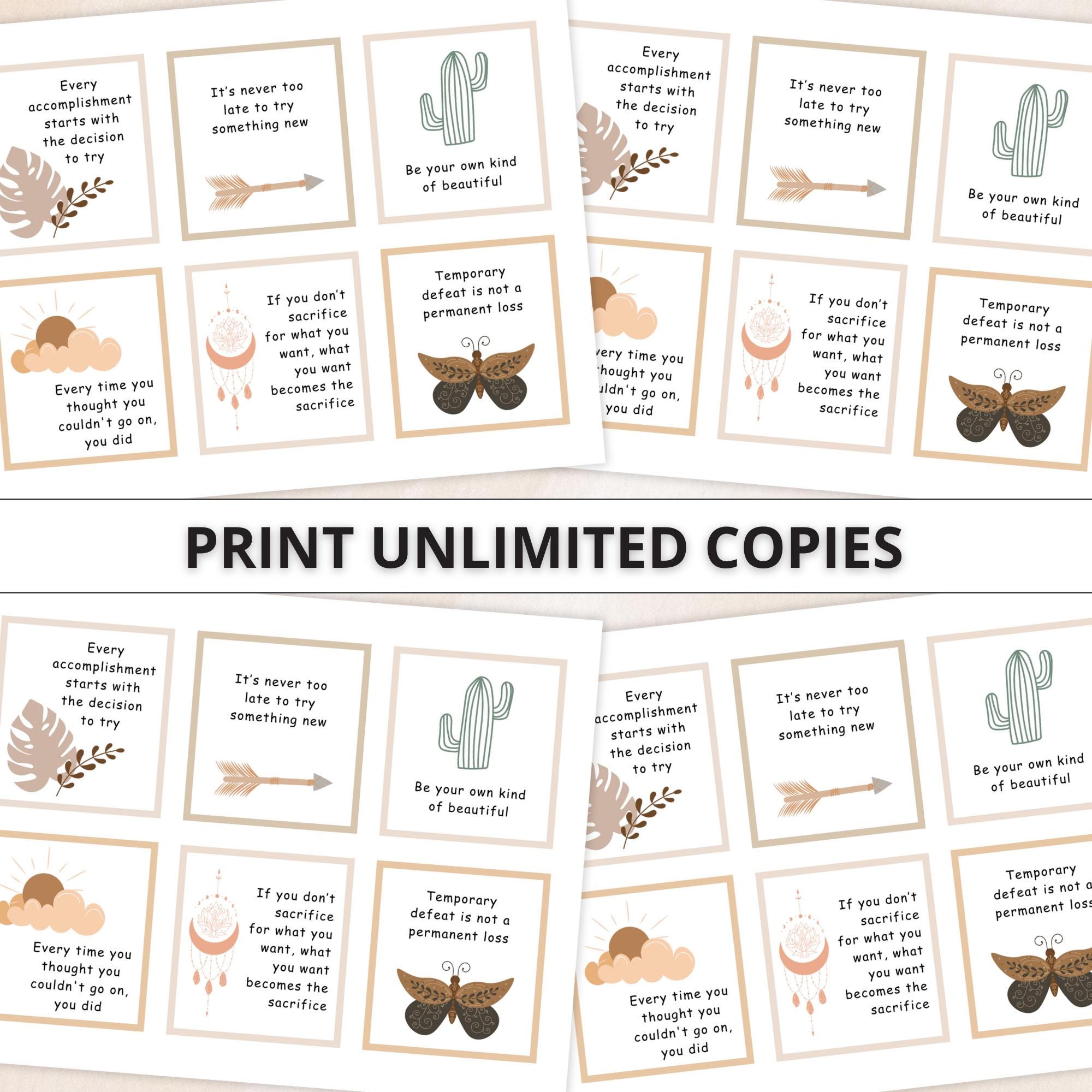 Inspirational Quote Cards | Mindfulness Printable | Motivational ...