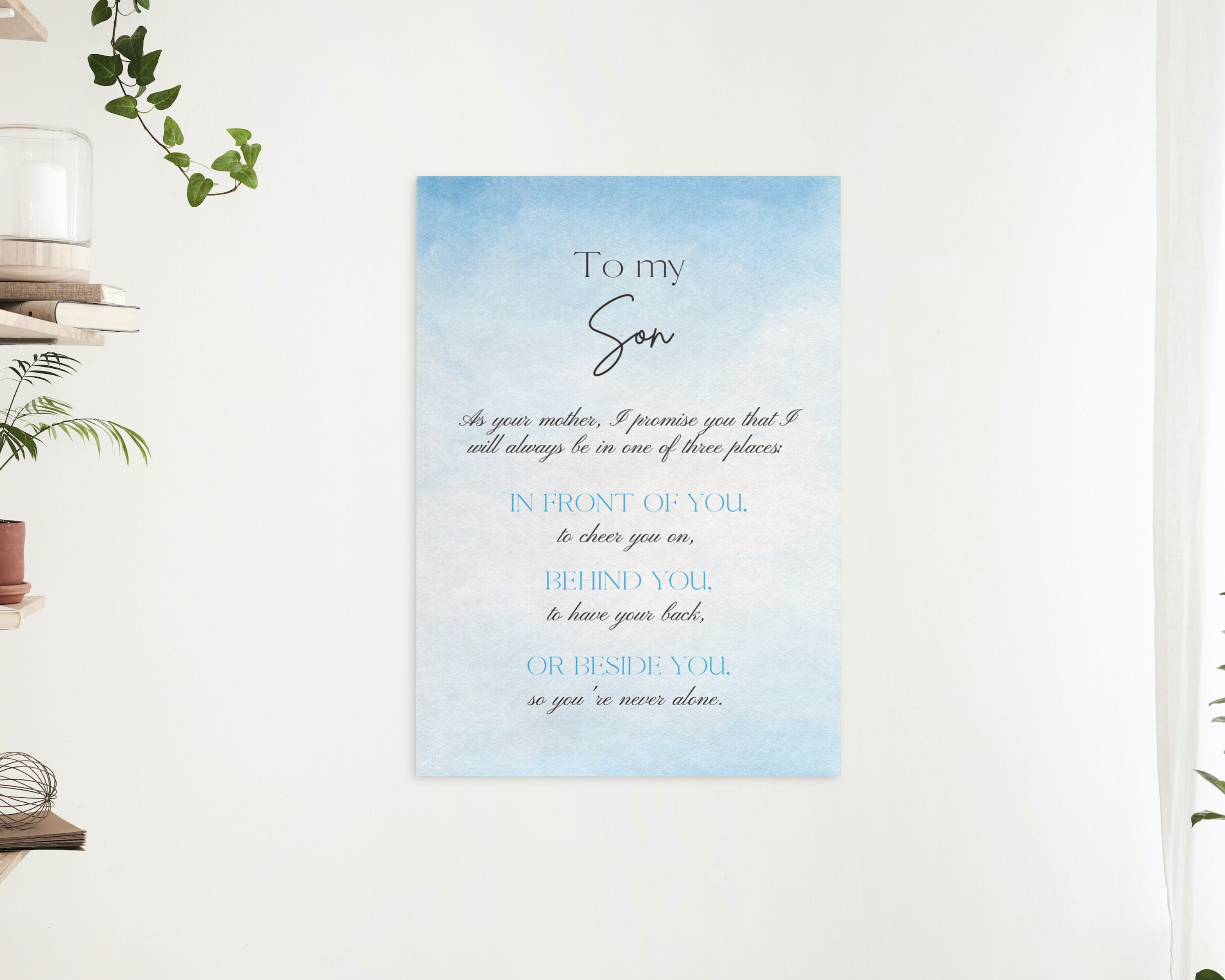Printable Poem for Son | Card From Mom | Gift to My Son | A Mother's ...