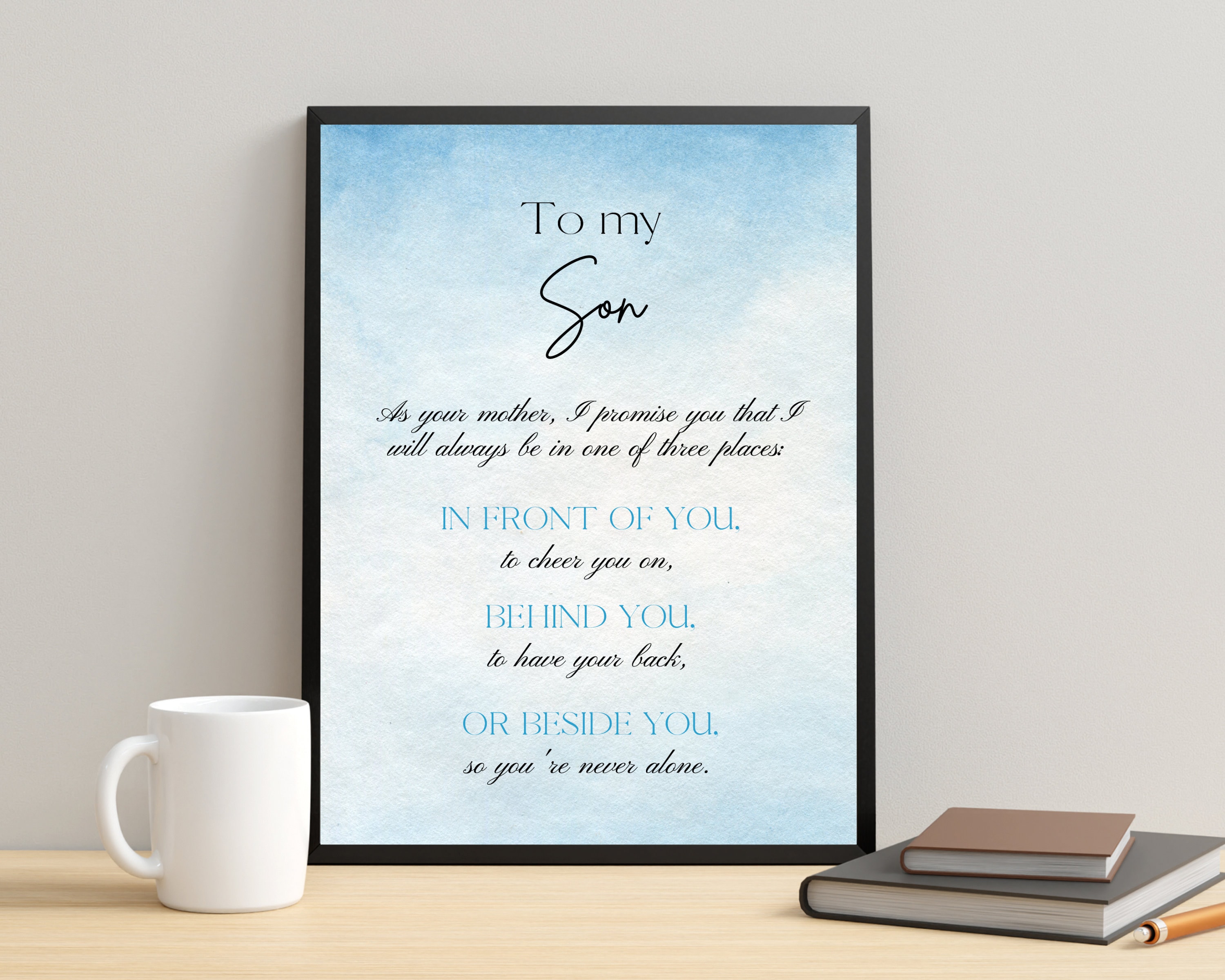 Printable Poem for Son | Card From Mom | Gift to My Son | A Mother's ...