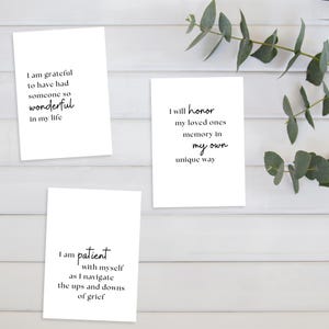 Grief Affirmation Cards | Sympathy Gift | Grief Therapy Coping Skills ...