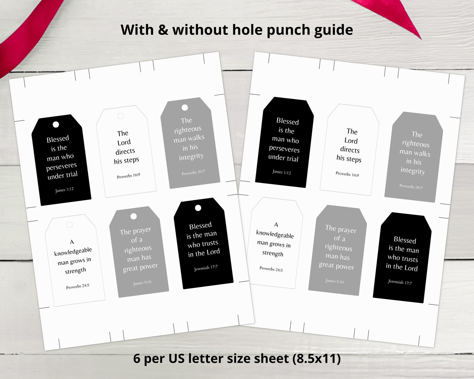 Printable Bible Verse Gift Tags for Men | Christian Scripture Quotes ...