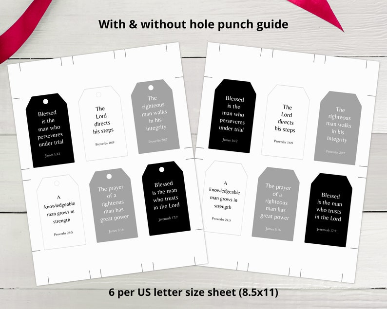 Printable Bible Verse Gift Tags for Men | Christian Scripture Quotes ...