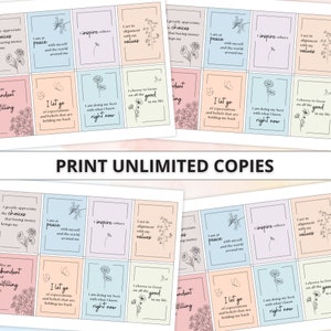 Affirmation Cards Printable | Positive Quote Flash Cards for Women ...