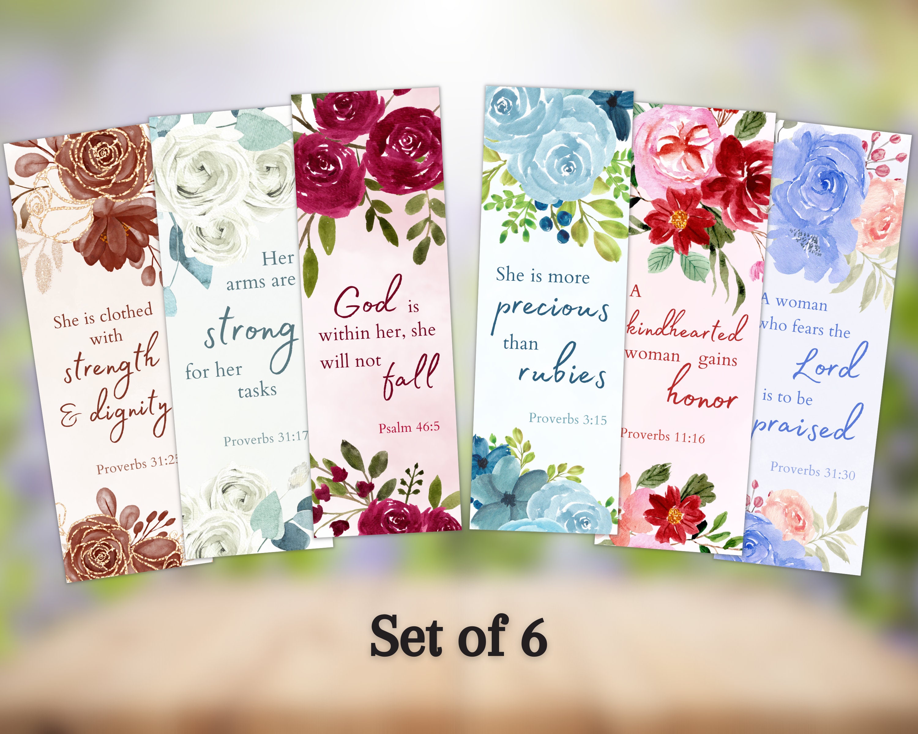 Printable Bible Verse Bookmarks | Inspirational Scripture Quotes for ...