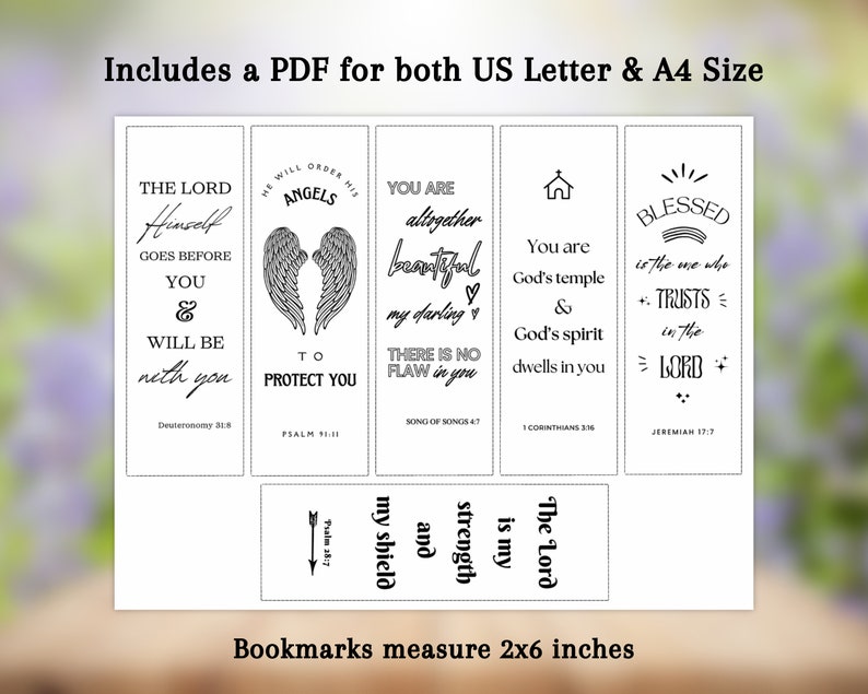 Printable Bible Verse Bookmarks for Women | Scripture Quote ...