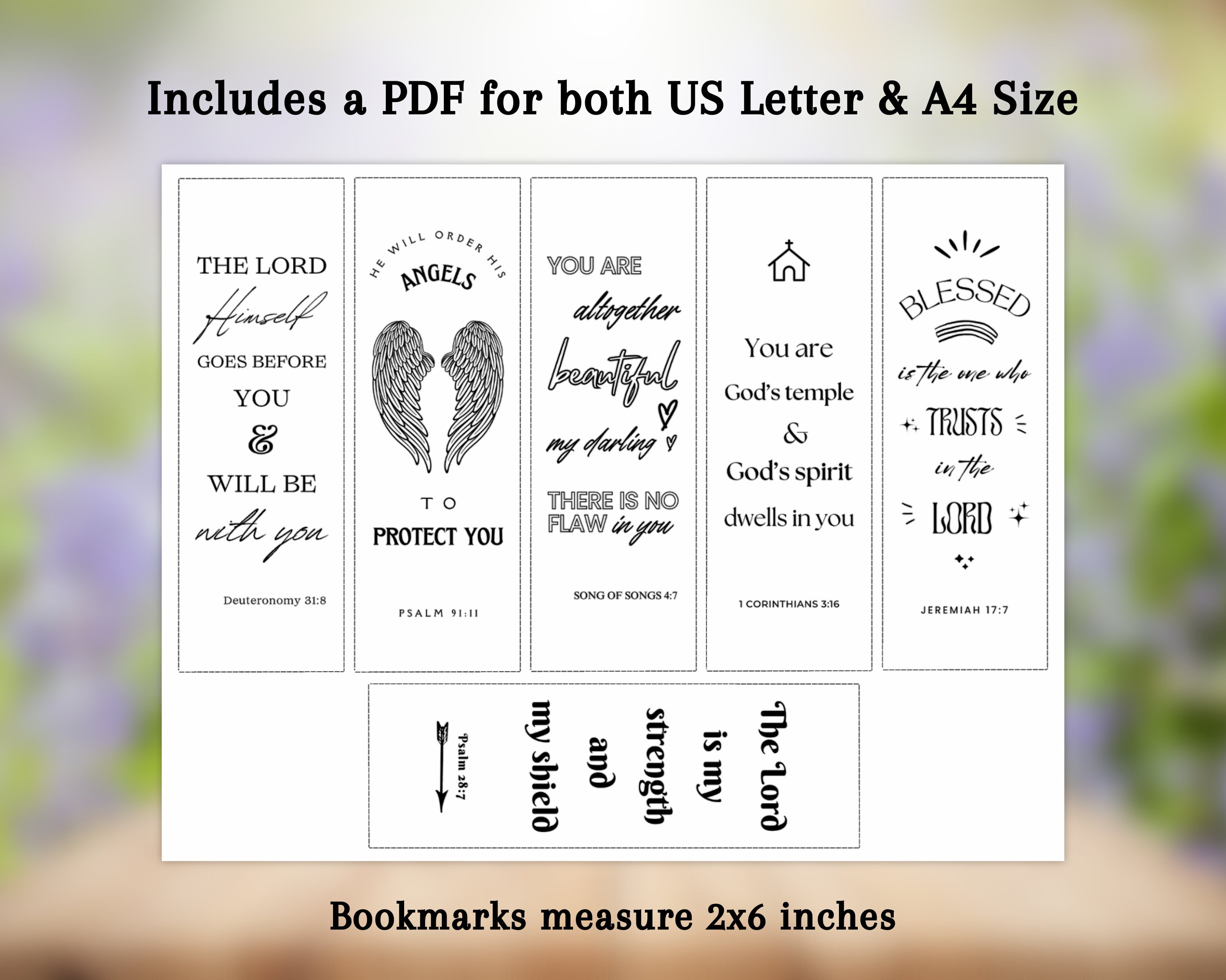 Printable Bible Verse Bookmarks for Women | Scripture Quote ...