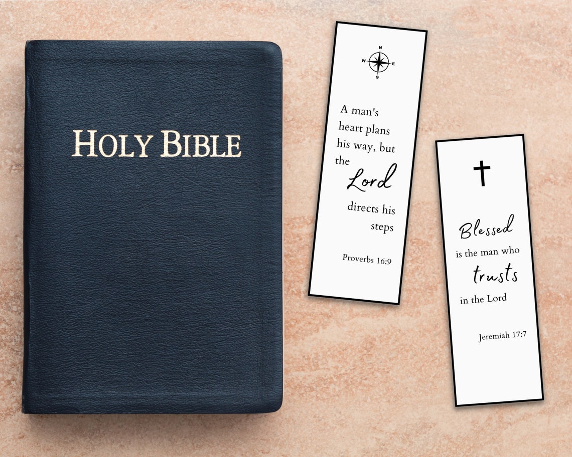 Printable Bible Verse Bookmarks for Men & Boys Christian Gift for Dad ...
