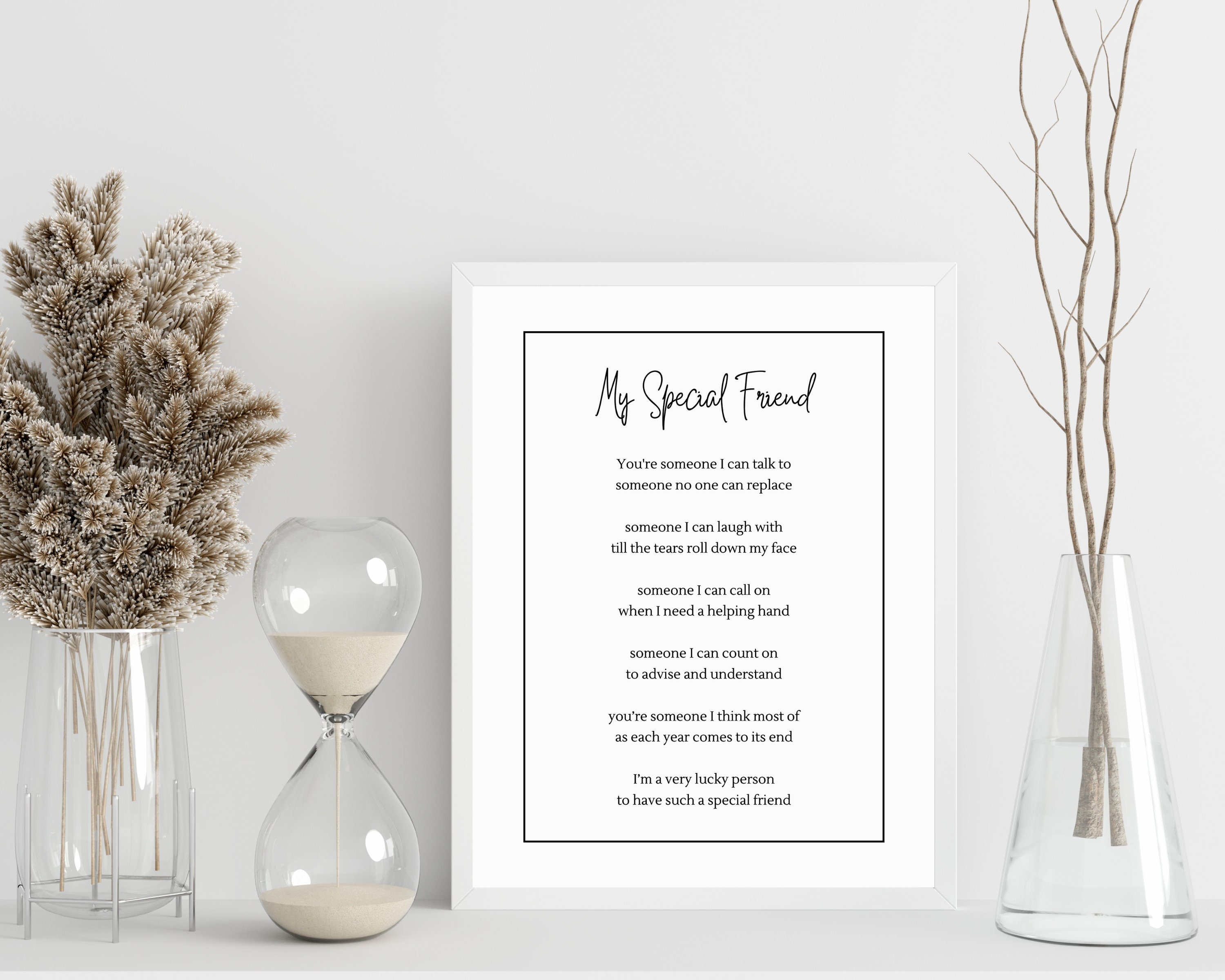 Printable Poem for Best Friend | Minimalist Friendship Quote | DIY Gift ...