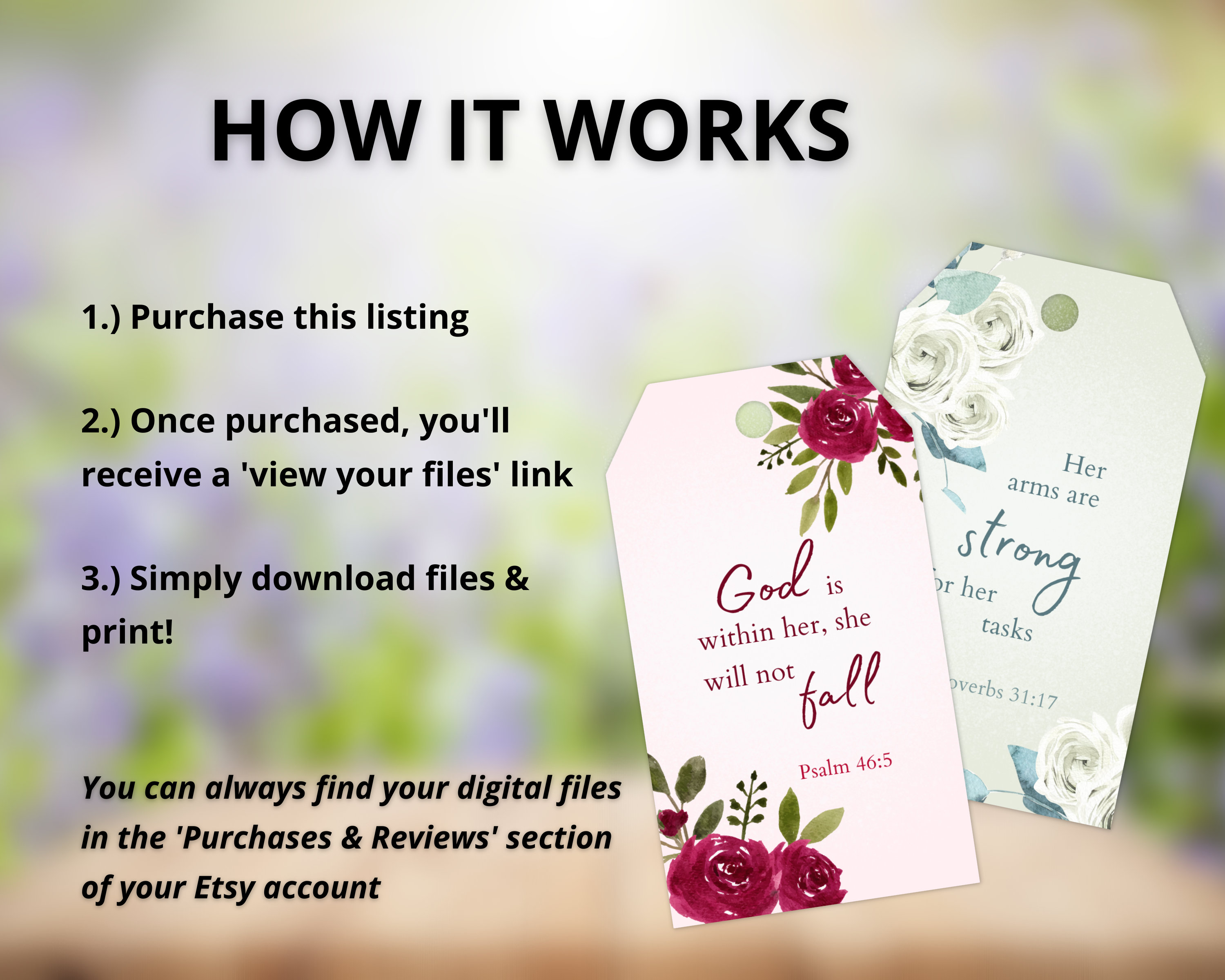 Printable Bible Verse Gift Tags for Women | Inspirational Scripture ...