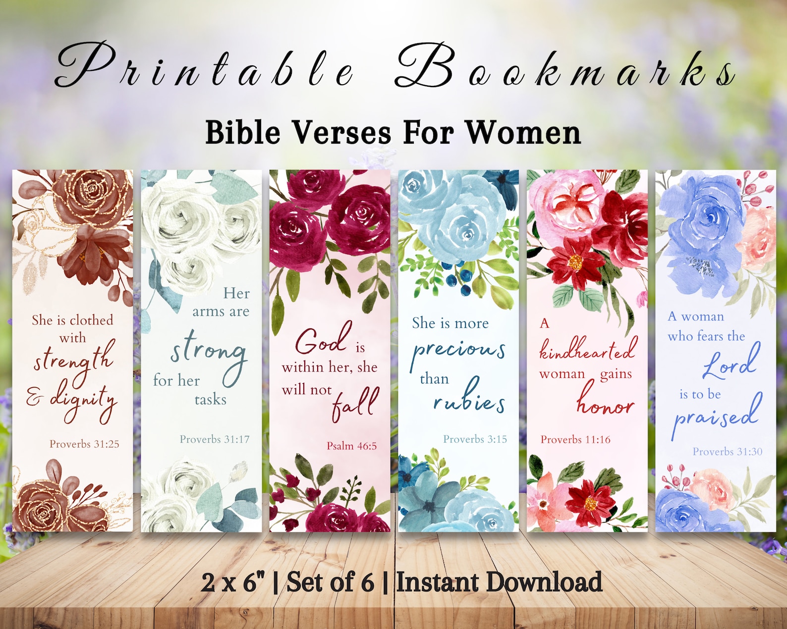 Printable Bible Verse Bookmarks | Inspirational Scripture Quotes for ...