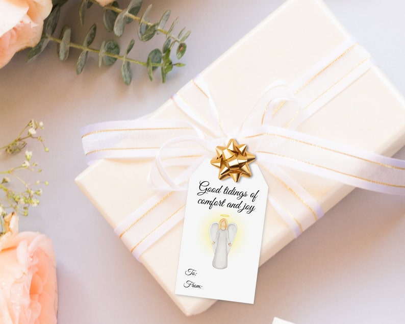 Printable Christmas Gift Tags | Nativity Bible Verse Labels | DIY ...