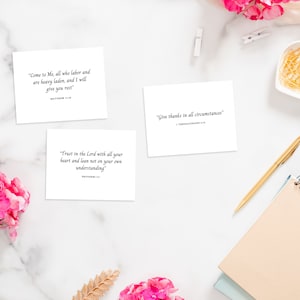 50 Bible Verse Cards | Printable Scripture Quotes | Minimalist Memory ...